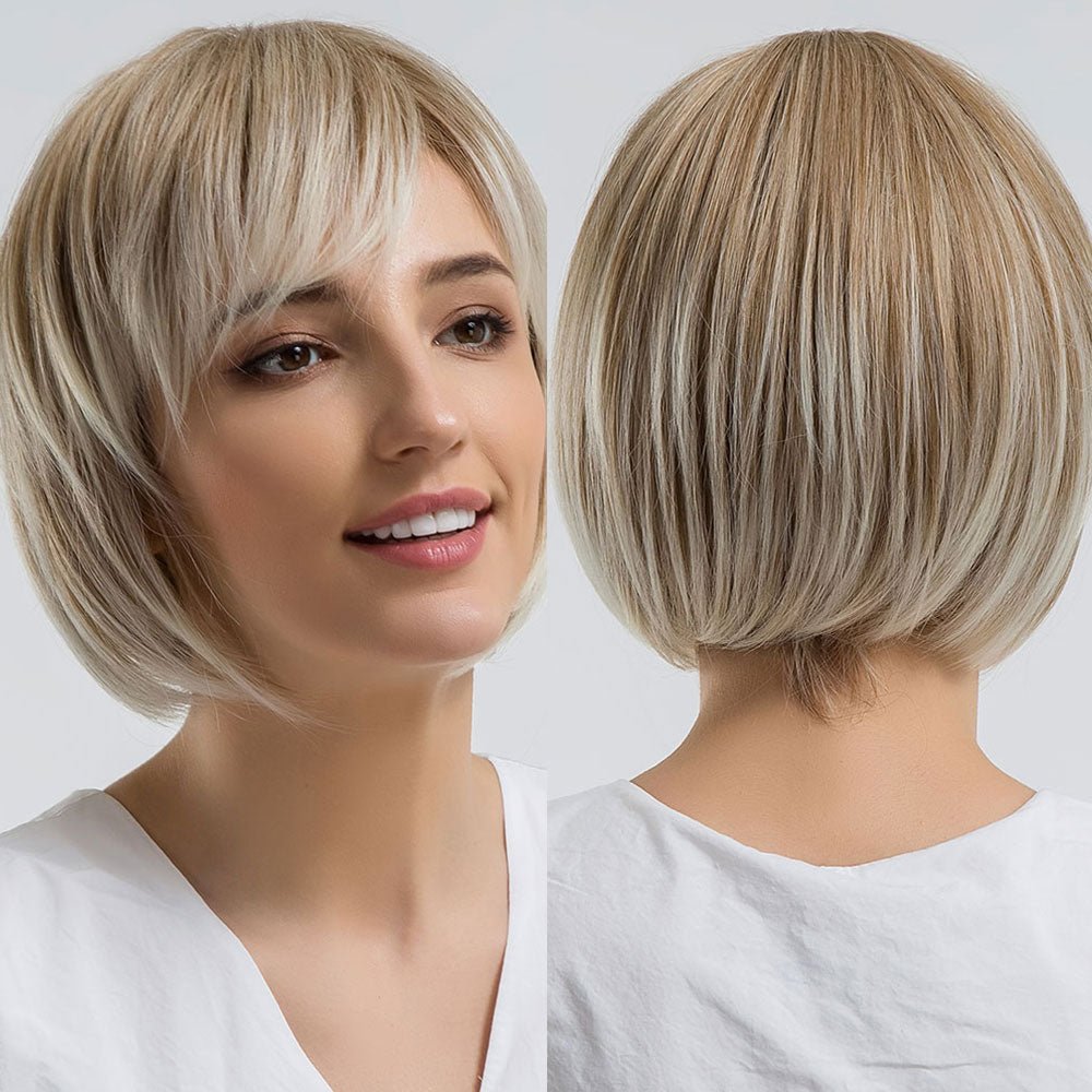 Short Bob Wigs with Bangs - HairNjoy